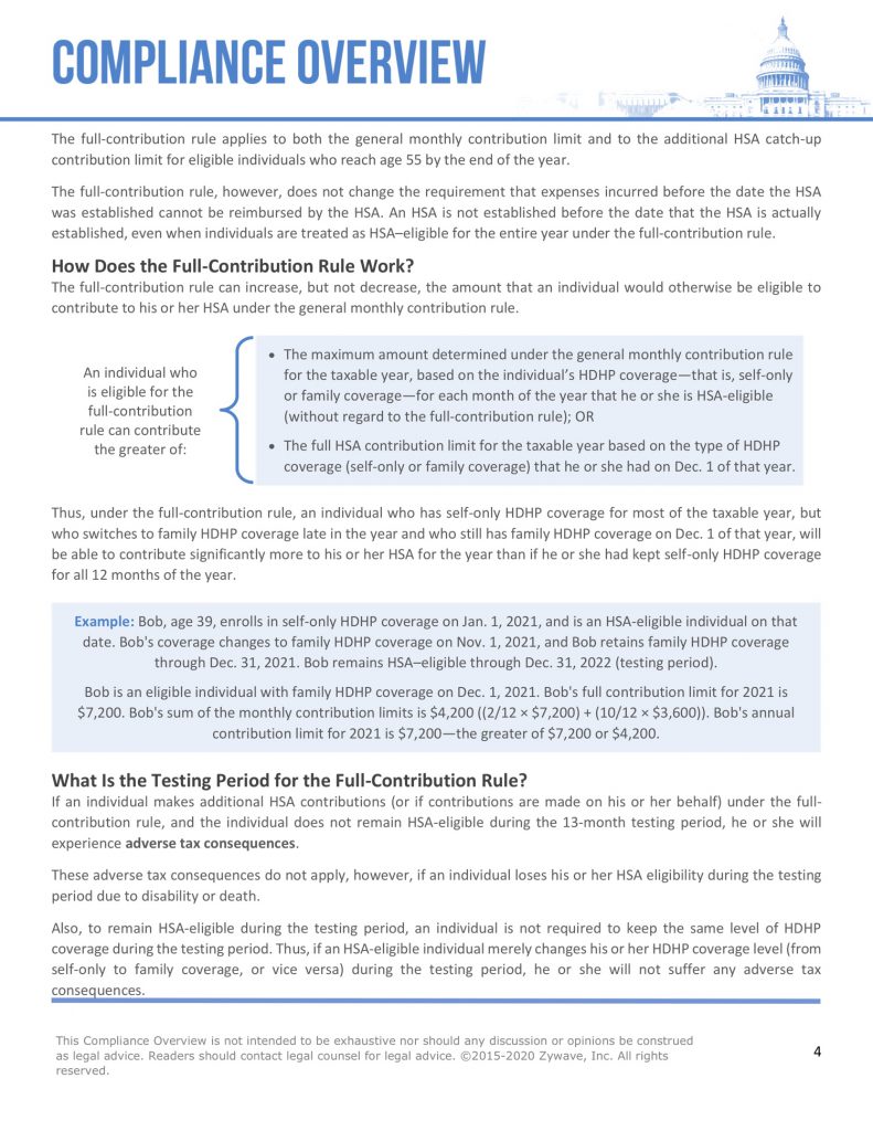 Health Savings Account (HSA) Contribution Rules | Stone Tapert